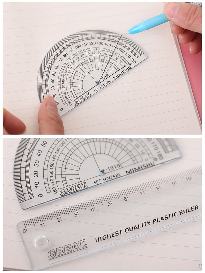 4Pcs/Pack 15cm Ruler Set Plastic Ruler Measuring S... – Grandado