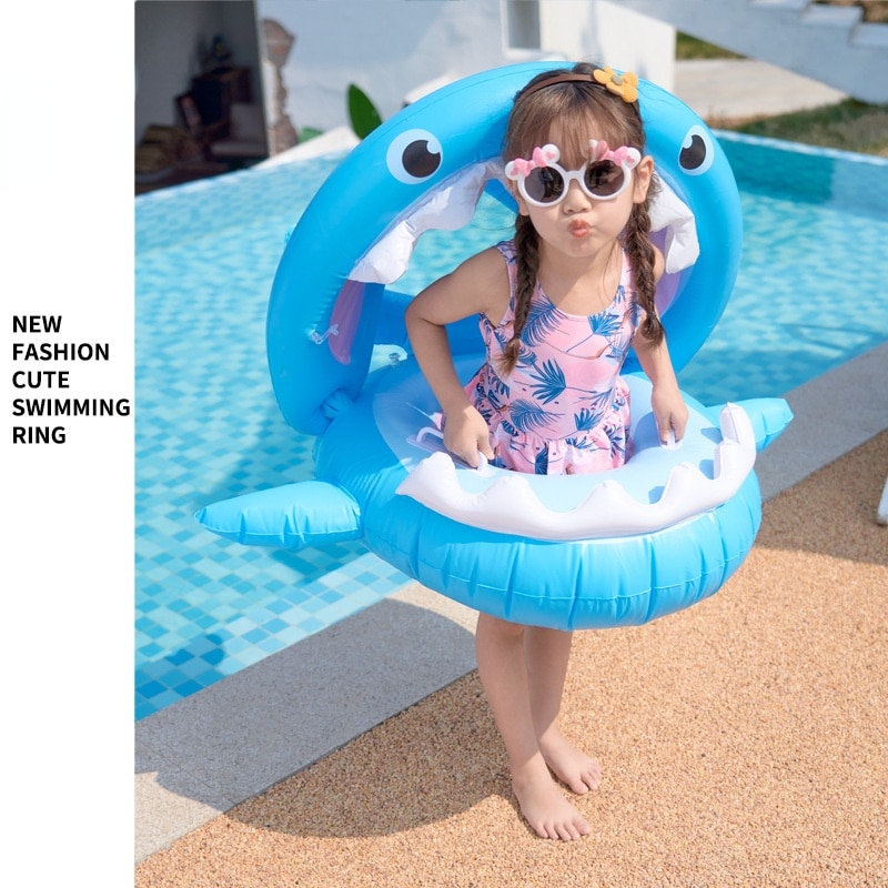 Baby Shark Inflatable Pool Float Baby Swimming Rin... – Grandado