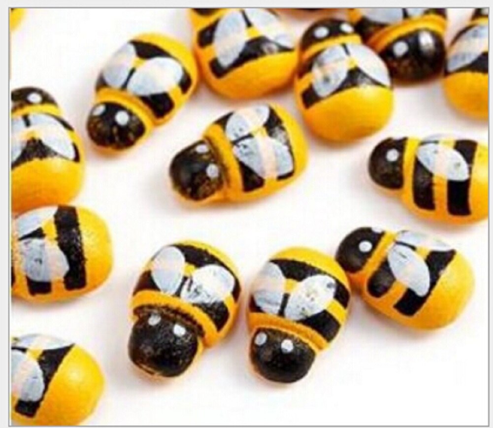 FAROOT 100pcs 3D Wooden Animal mini Bee Stickers F... – Vicedeal