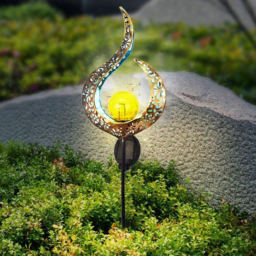 Solar- LED Flamme Licht Wasserdicht retro Eisen Ga... – Grandado