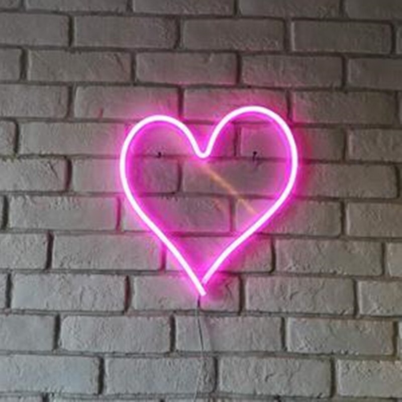 Hart Vorm Neon Sign Muur Opknoping Neon Licht Voor... – Vicedeal