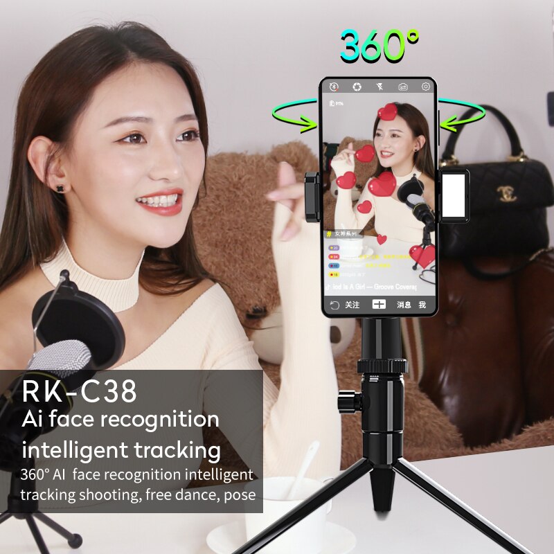 Smart AI Selfie Sticks Gimbal Roboter Kameramann H... – Vicedeal