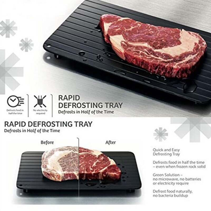 Thaw Frozen Food Fast Defrosting Tray Meat Fruit Q... – Grandado