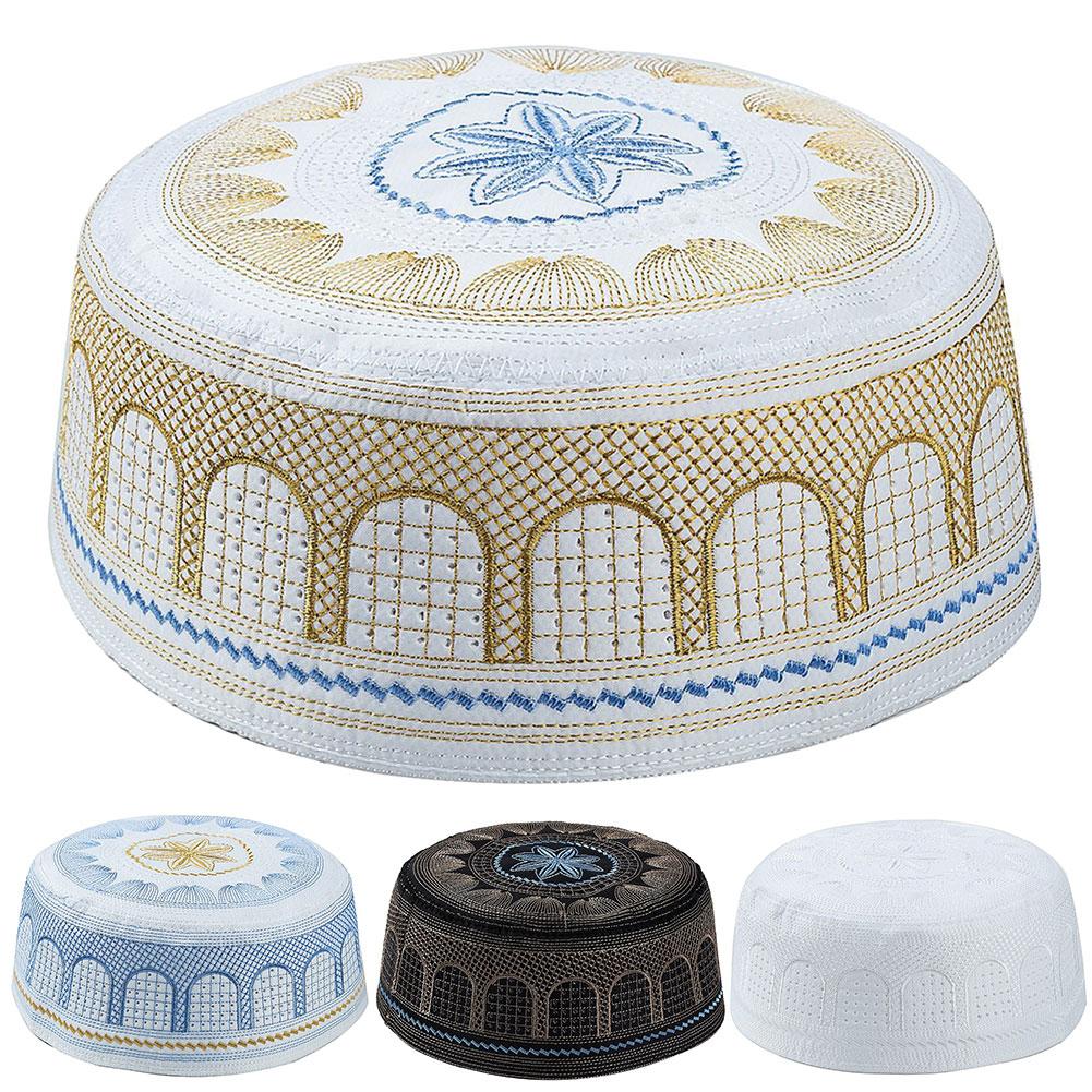 Men Embroidery Muslim Islamic Pray Skull Cap Arabi... – Vicedeal