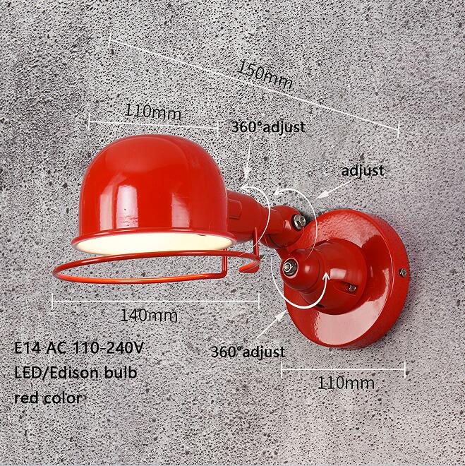 Classic Nordic loft industrial style adjustable Wa... – Grandado