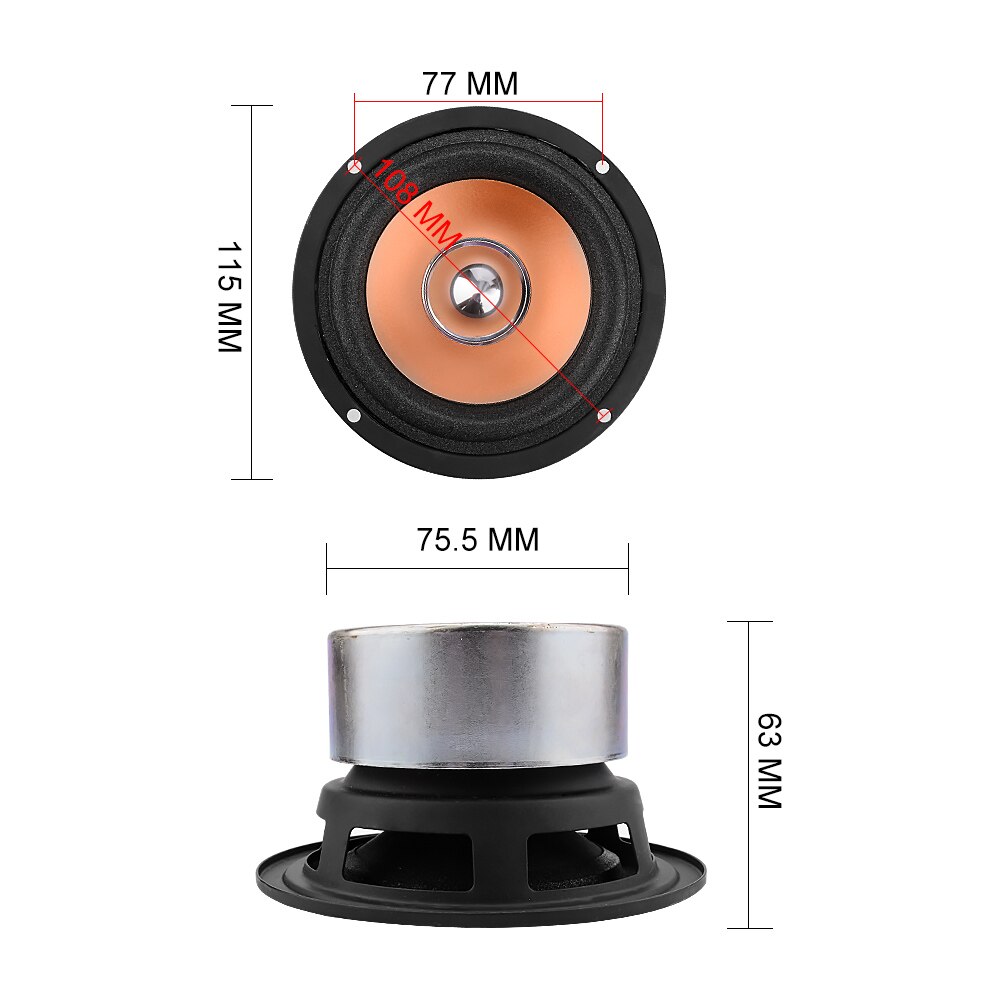 AIYIMA 1PC 4 Zoll Tieftöner Lautsprecher Fahrer 20... – Grandado