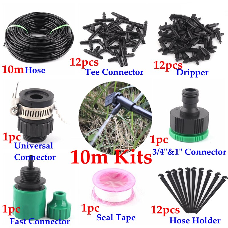 10 ~ 50m Watering Kits 4L Zwarte Vlag Drippers met... – Vicedeal