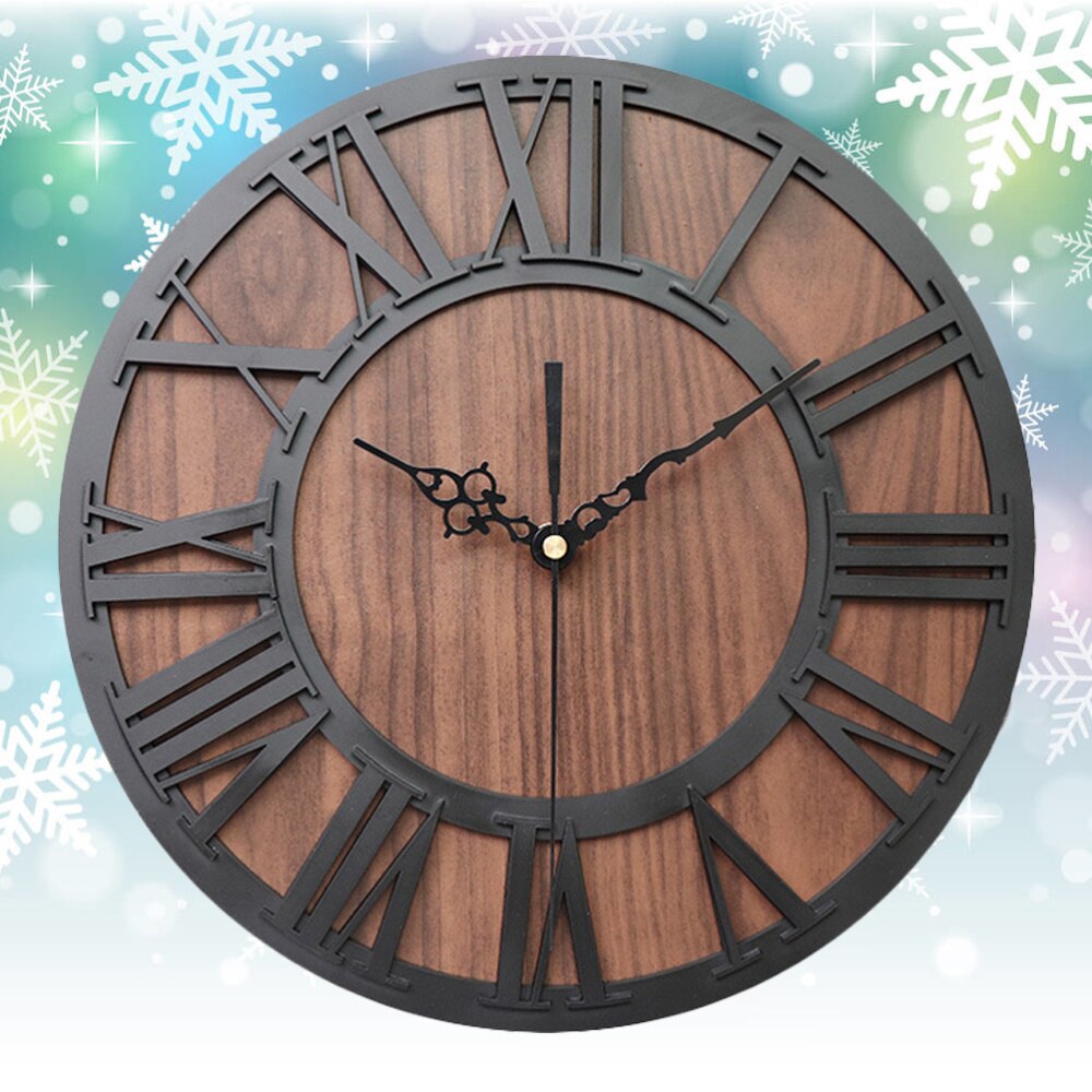 Roman Digital Wall Clock Simulation Wooden Wall Cl... – Vicedeal