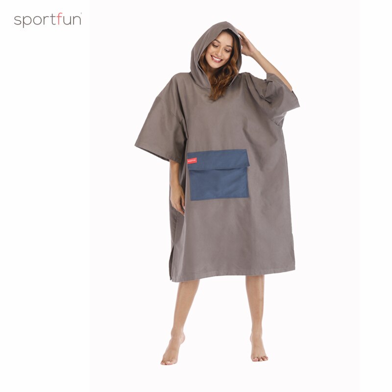 Microfiber Wetsuit Changing Robe Poncho with hood ... – Grandado