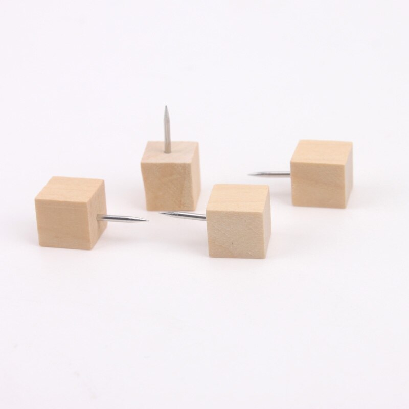 100pcs/set Square Shape Wooden Push Pin Art and Pi... – Grandado