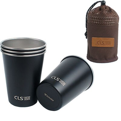 4PCS/PACK 304 Stainless Steel Camping Cup Drinking... – Grandado