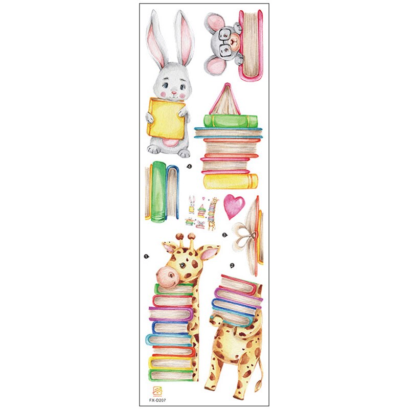 Giraffe Rabbit With Book Wall Stickers Classroom M... – Grandado