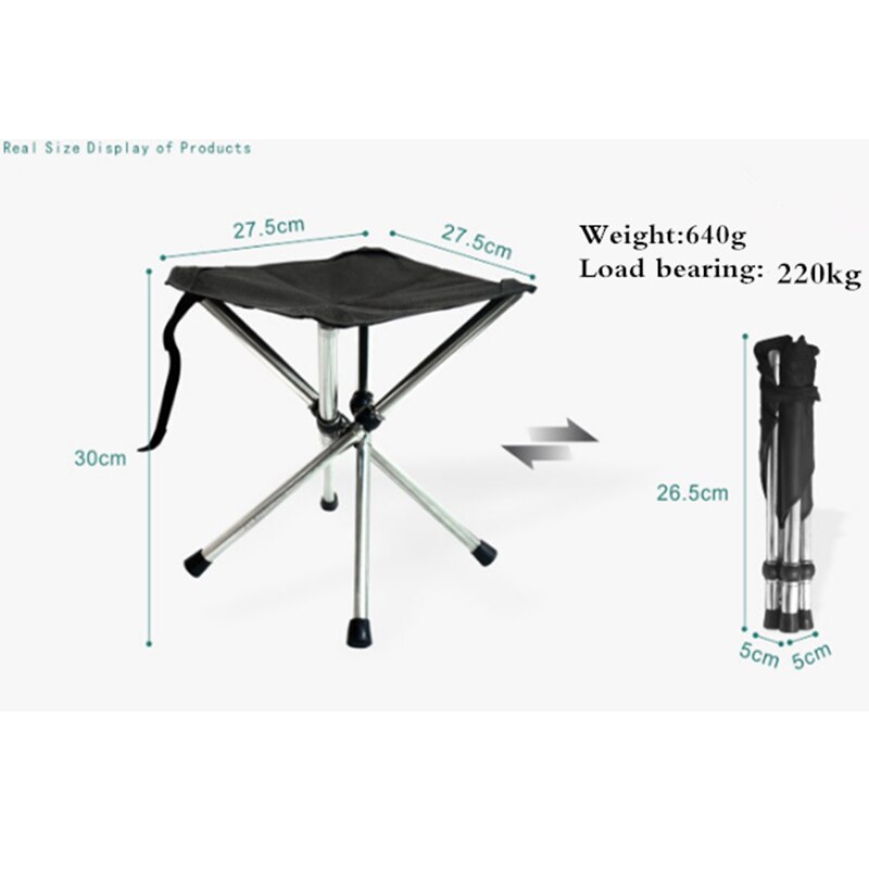 Stainless Steel Stool Small Portable Folding Stool... – Grandado
