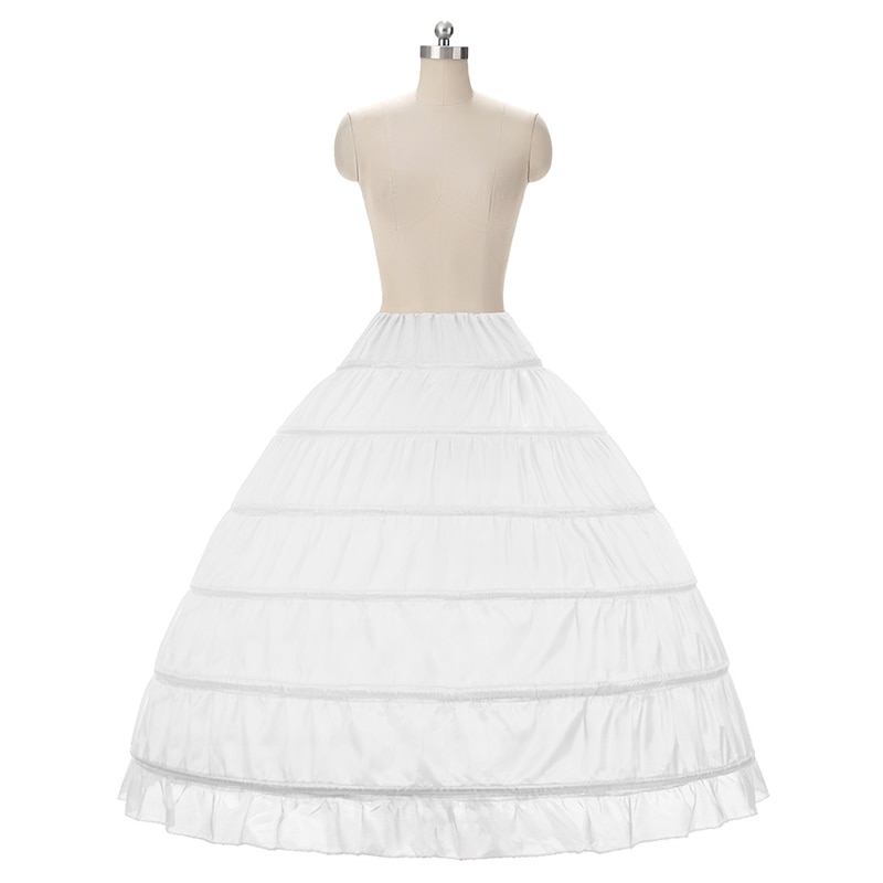 Vrouw Zwarte Petticoat 6 Hoops Onderrok Voor Balju... – Grandado