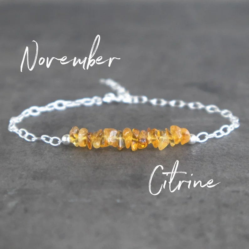 Ruwe Citrien Armband, Overvloed Armband, November ... – Grandado