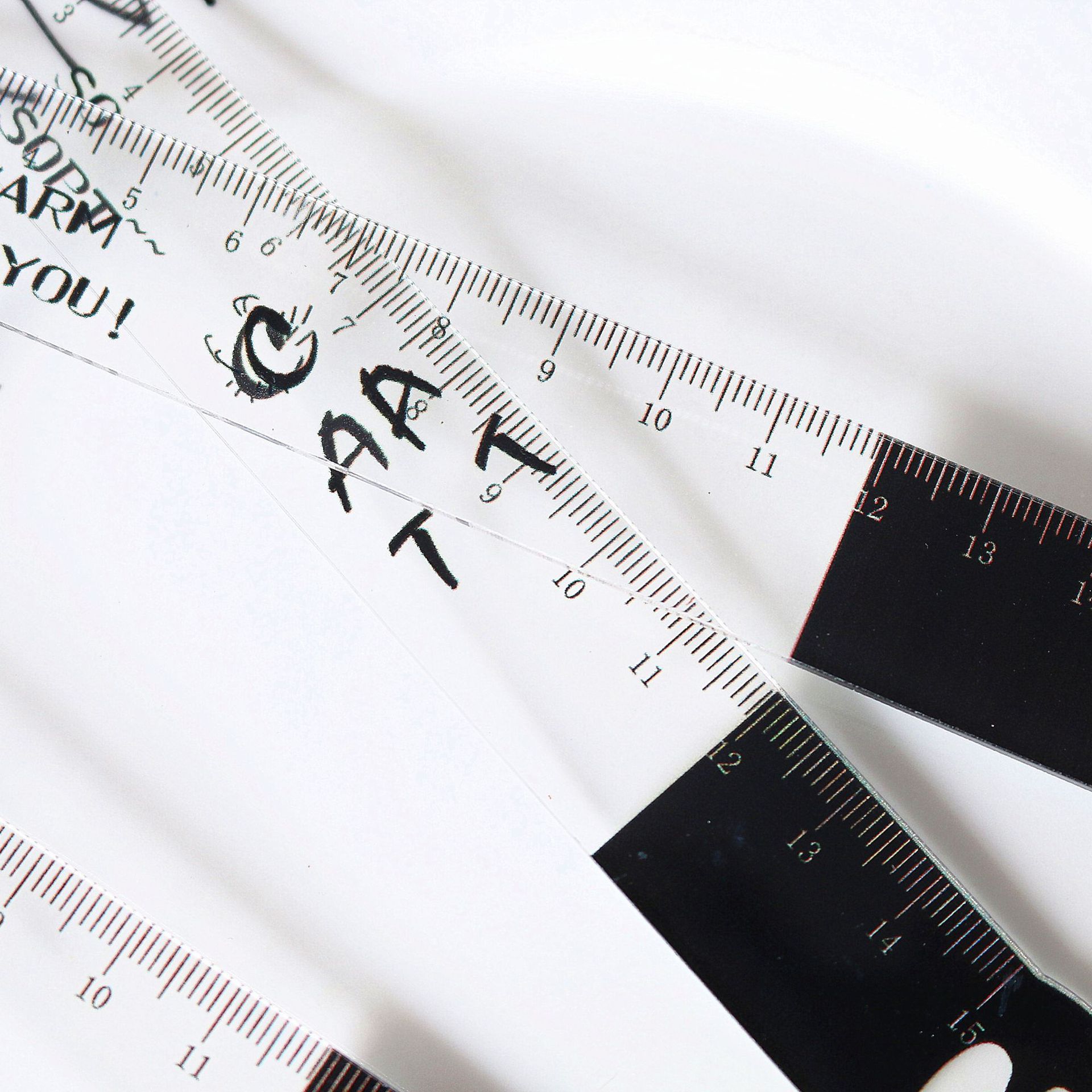 Black Cat Plastic Ruler Measuring Straight Ruler T... – Vicedeal