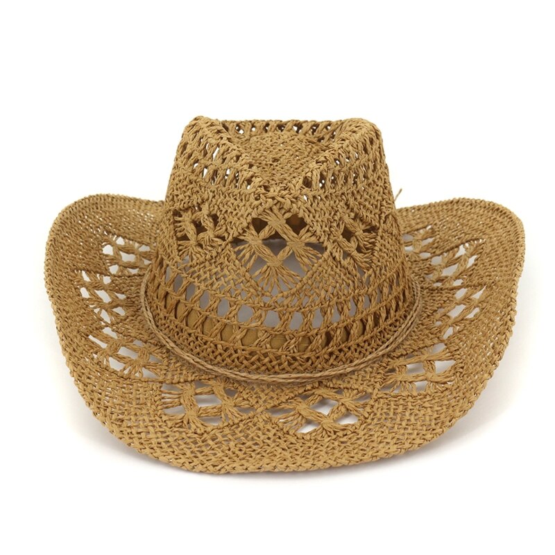 Western Cowgirl Hat Simple Cowboy Straw Hat Outdoo... – Vicedeal