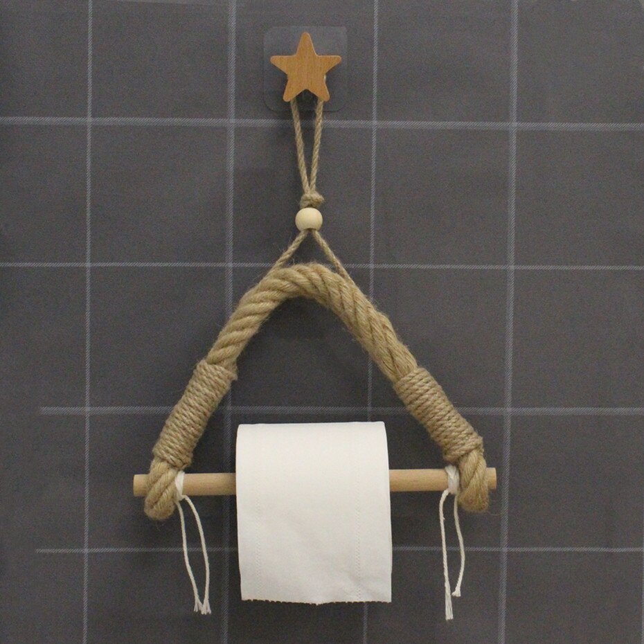 Wall hangs wooden paper holder holder rack bedroom... – Vicedeal