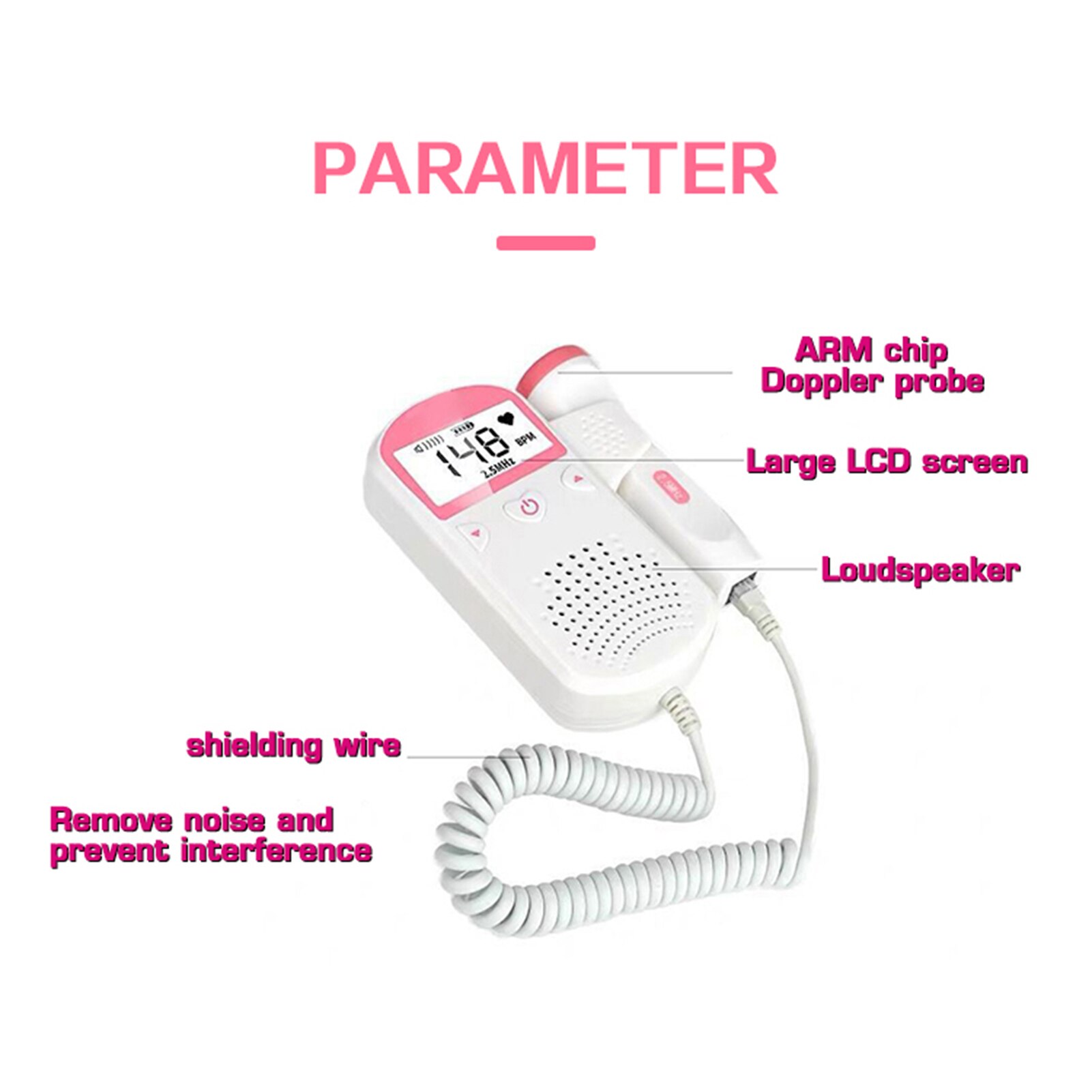 Baby Monitor fötal Doppler Ultraschall Fötus Doppl... – Grandado