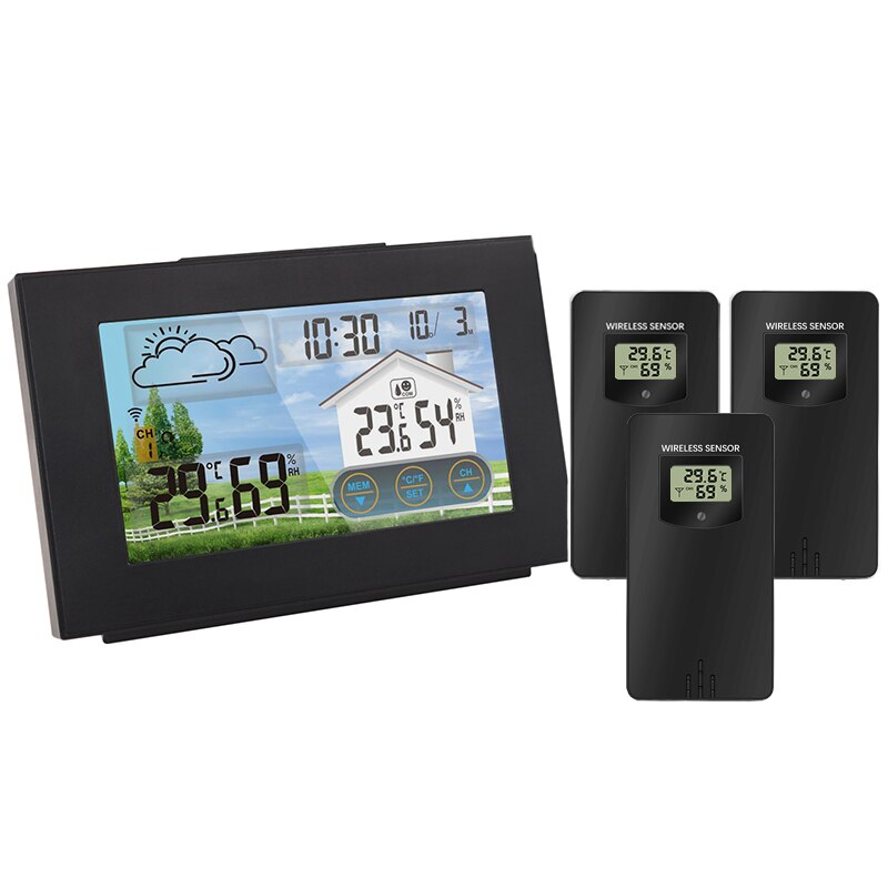 Touch Screen Wireless Weather Station Outdoor Sens... – Grandado
