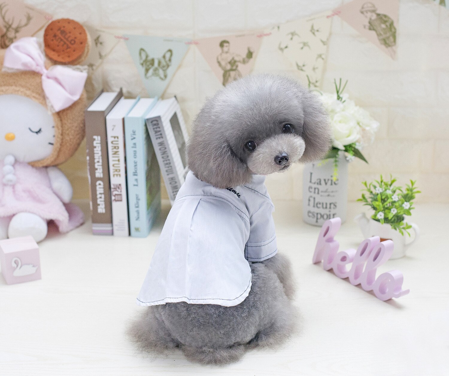 Solid Color Dog Clothes Spring Summer Simple Shirt... – Vicedeal