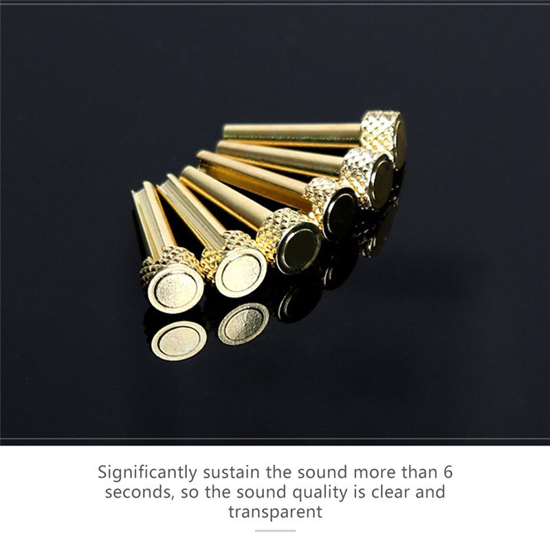 6 STUKS Folk Gitaar Messing String Bridge Pins Ana... – Grandado