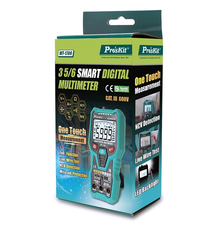 Pro'sKit MT-1708 3-5/6 Smart Digital Multimeter Fu... – Grandado