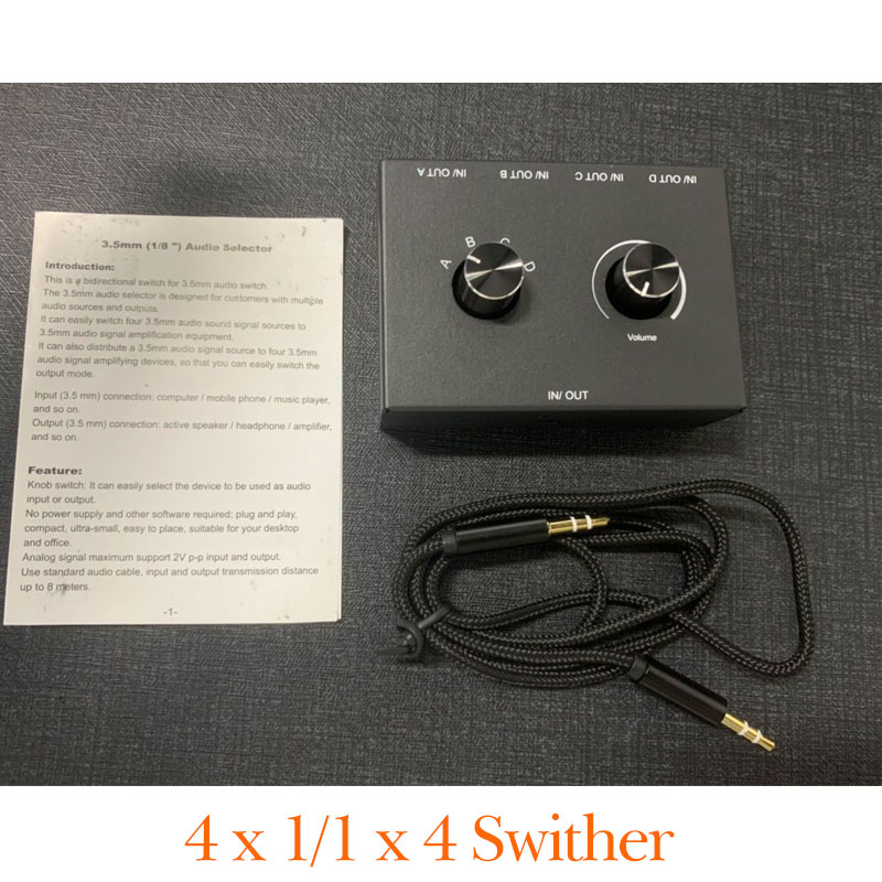 Neoteck 2 Way/4 Way 3.5mm Audio Switch Switcher 2 ... – Vicedeal
