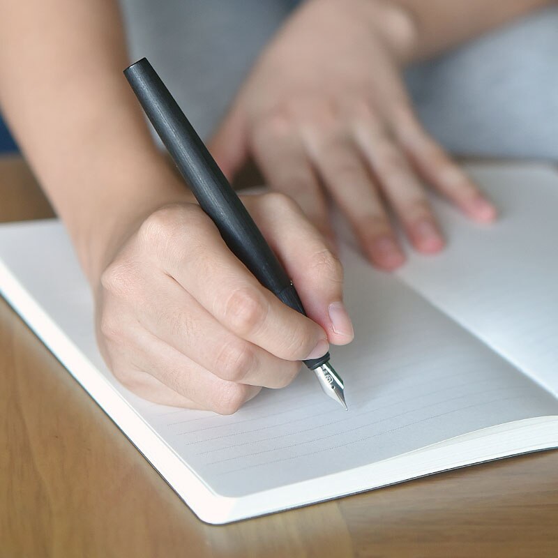 Black Kaco EDGE Fountain Pen with Ink Cartridge Bo... – Grandado