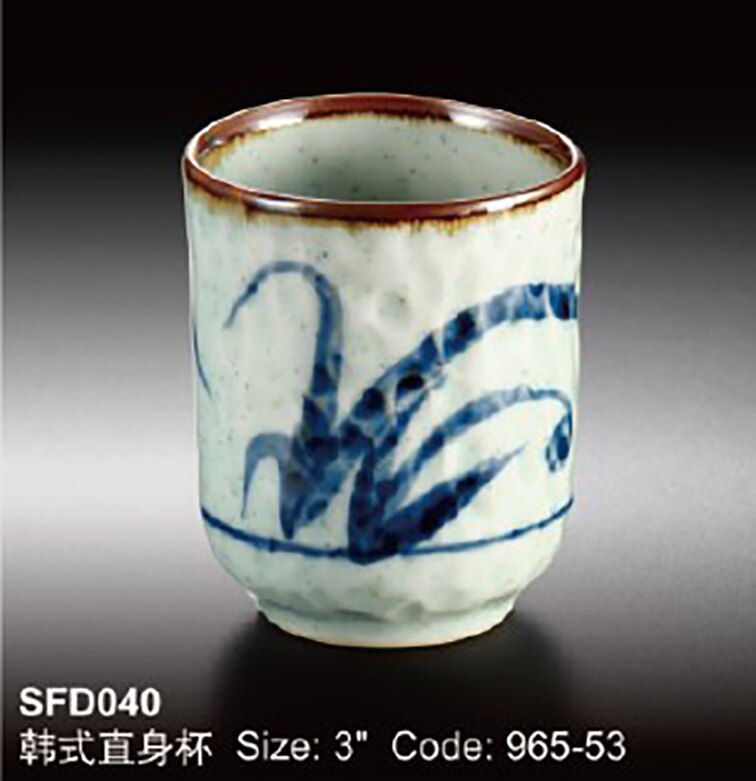 Japanese and Korean-Style Straight Ceramic Cup Chi... – Grandado