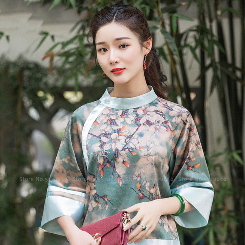 Women Traditional Chinese Style Cheongsam Tops Lad... – Grandado