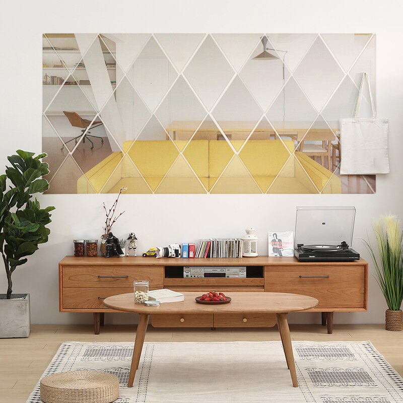 Diy Nordic Moderne Stijl Rhomb Patroon Muur 3D Spi... – Grandado