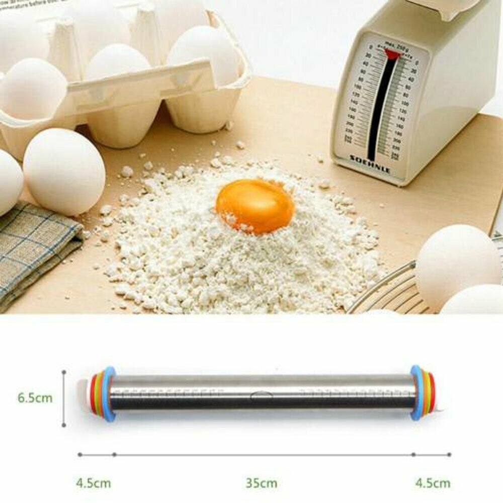 Verstelbare Rvs Deegroller Met Deeg Mat Roller Met... – Grandado