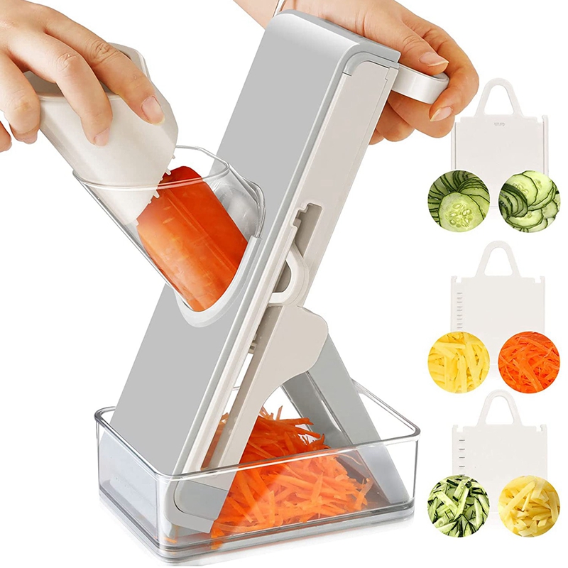 Kitchen Veg Cutter with Interchangeable Blades, Ve... – Grandado