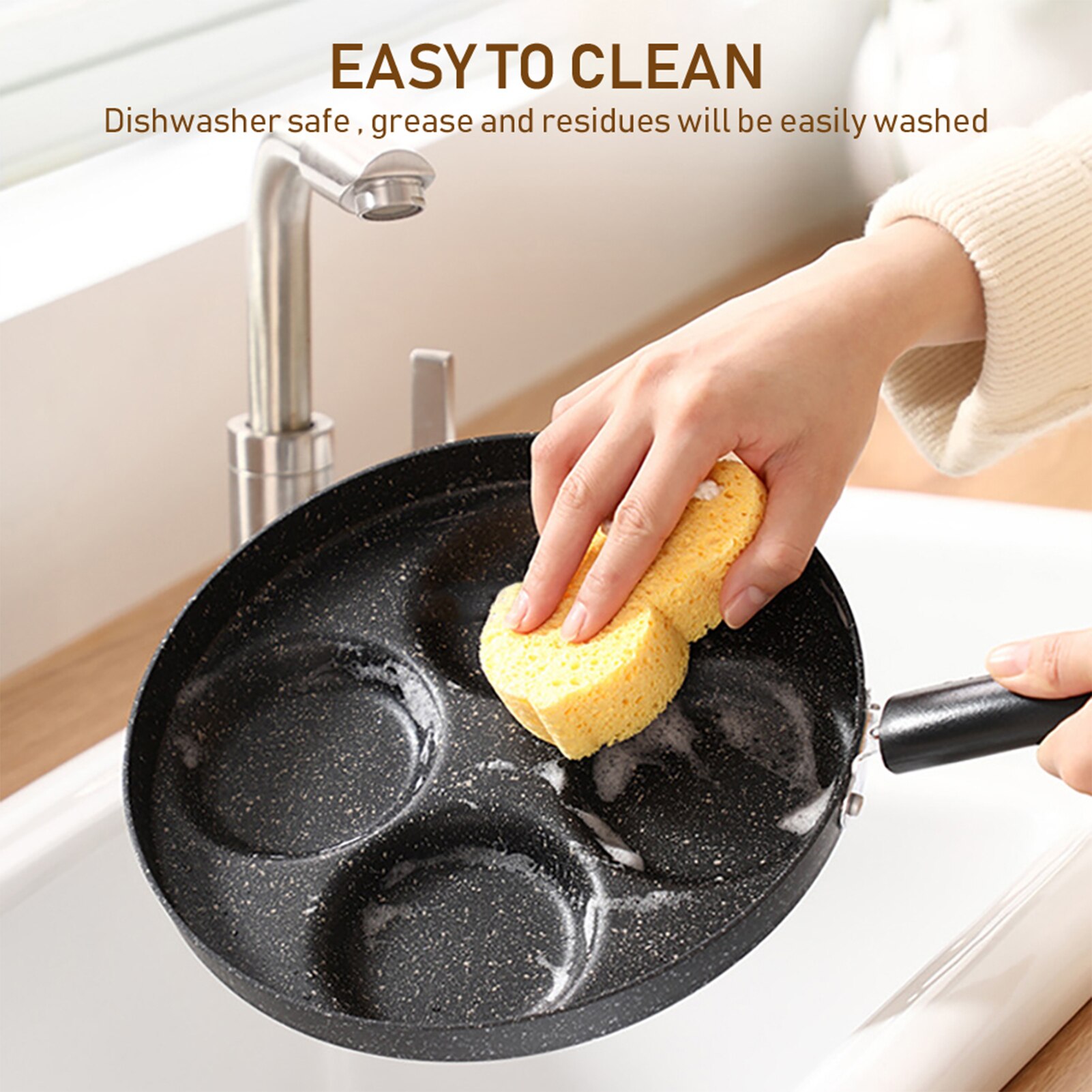 Egg Frying Pan Non Stick Egg Cooker Pan Round-Shap... – Grandado