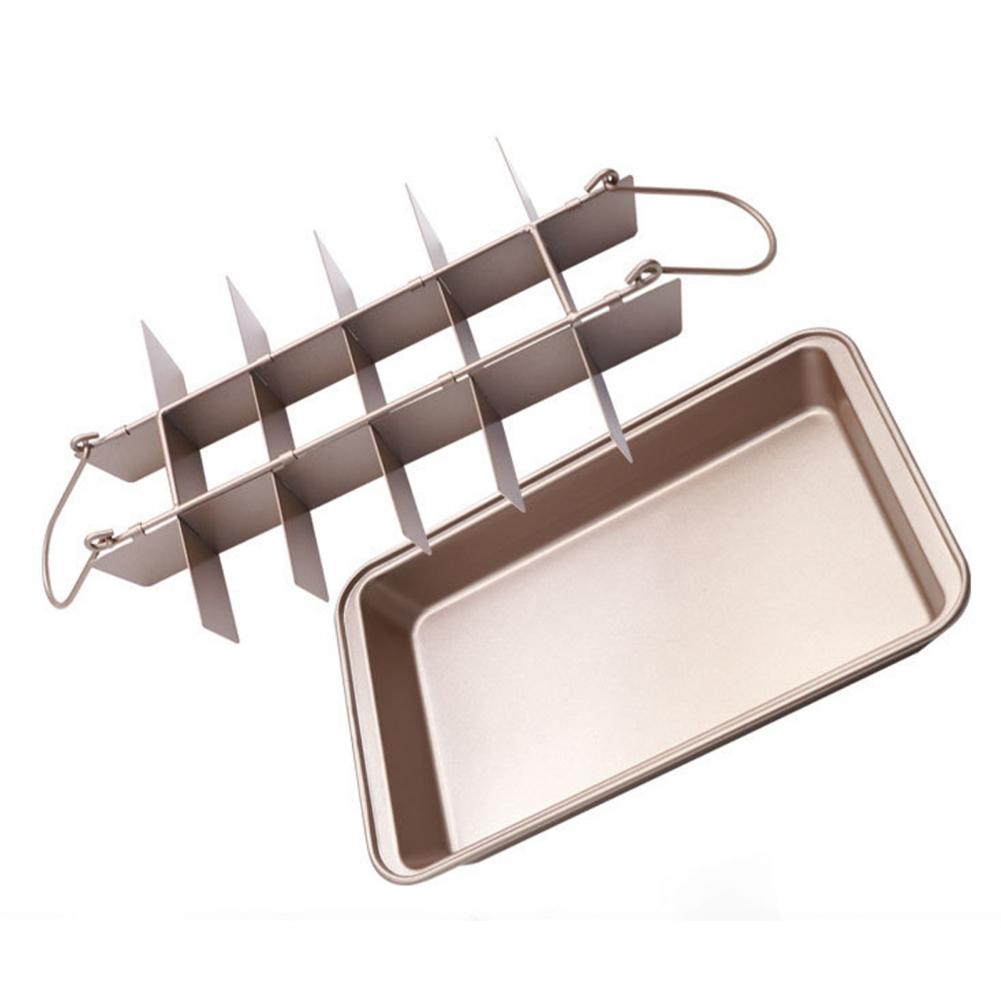 18 Grids Built-In Slicer Brownie Baking Pan High C... – Vicedeal