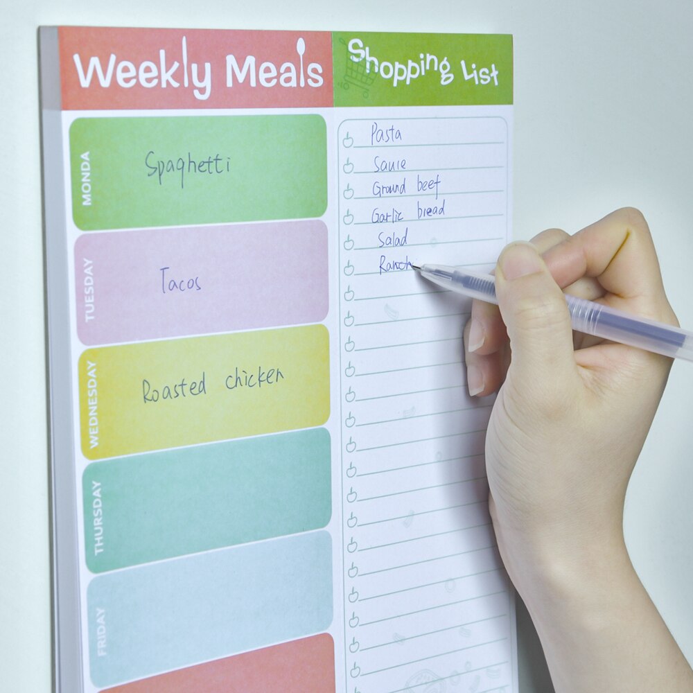 Weekly Meal Planner and Grocery List Magnetic Note... – Vicedeal