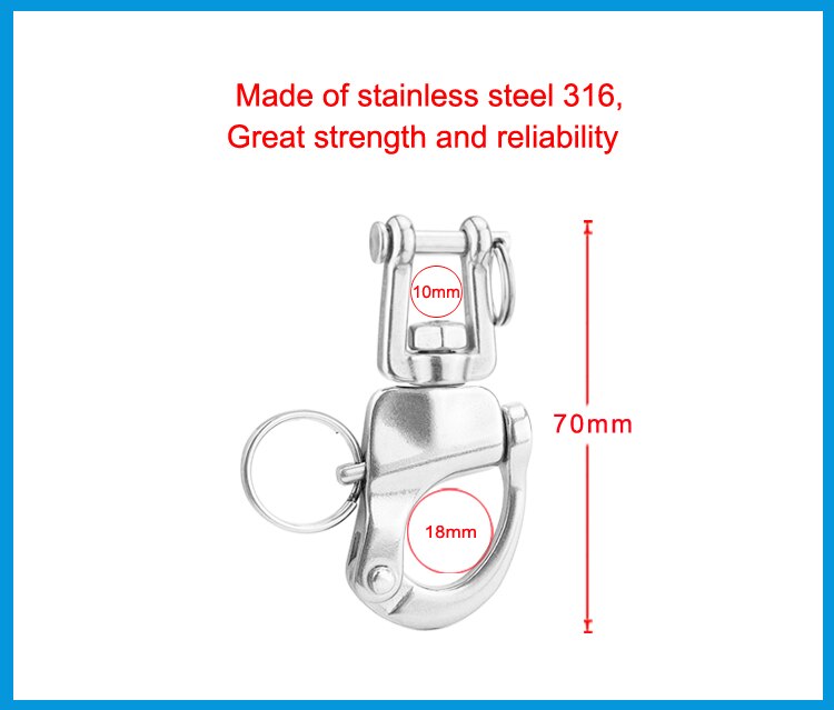 316 Rvs Swivel Beugel Quick Release Boot Anker Ket... – Vicedeal