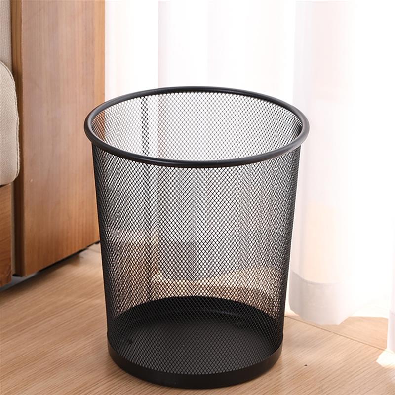 trash can Metal mesh wastebasket can Trash can wit... – Vicedeal