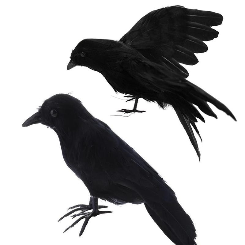 Artificial Crow Blackbird Raven Prop Decor For Hal... – Vicedeal