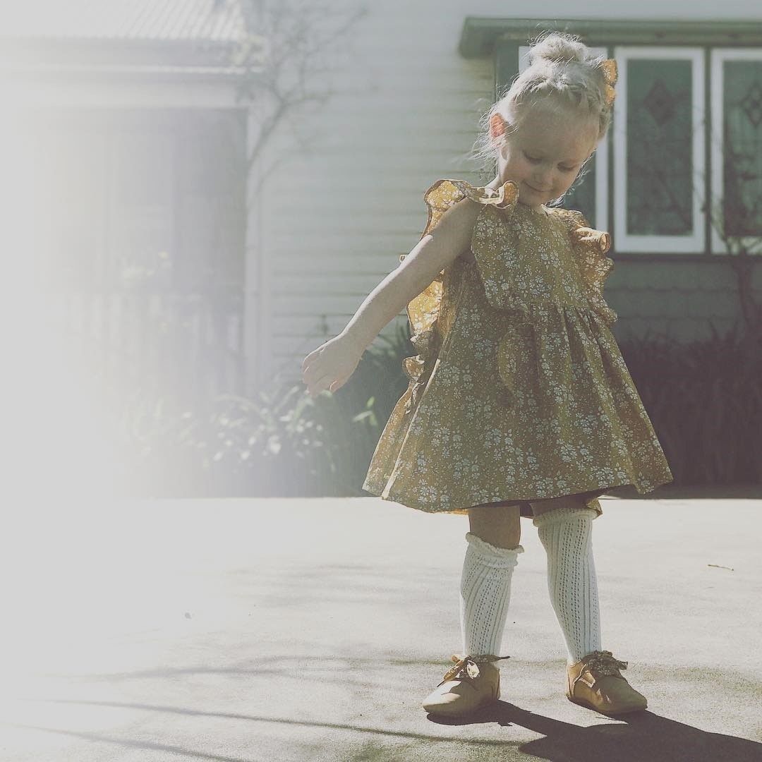 0-4Y Baby Girl Princess Dress Kid Yellow Floral Vi... – Grandado