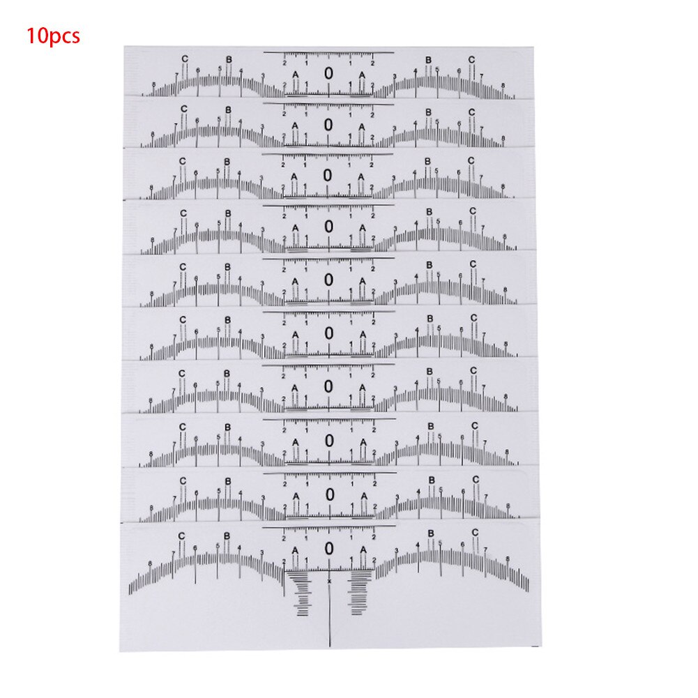 10pcs/set Disposable Eyebrow Ruler Stickers Stenci... – Vicedeal