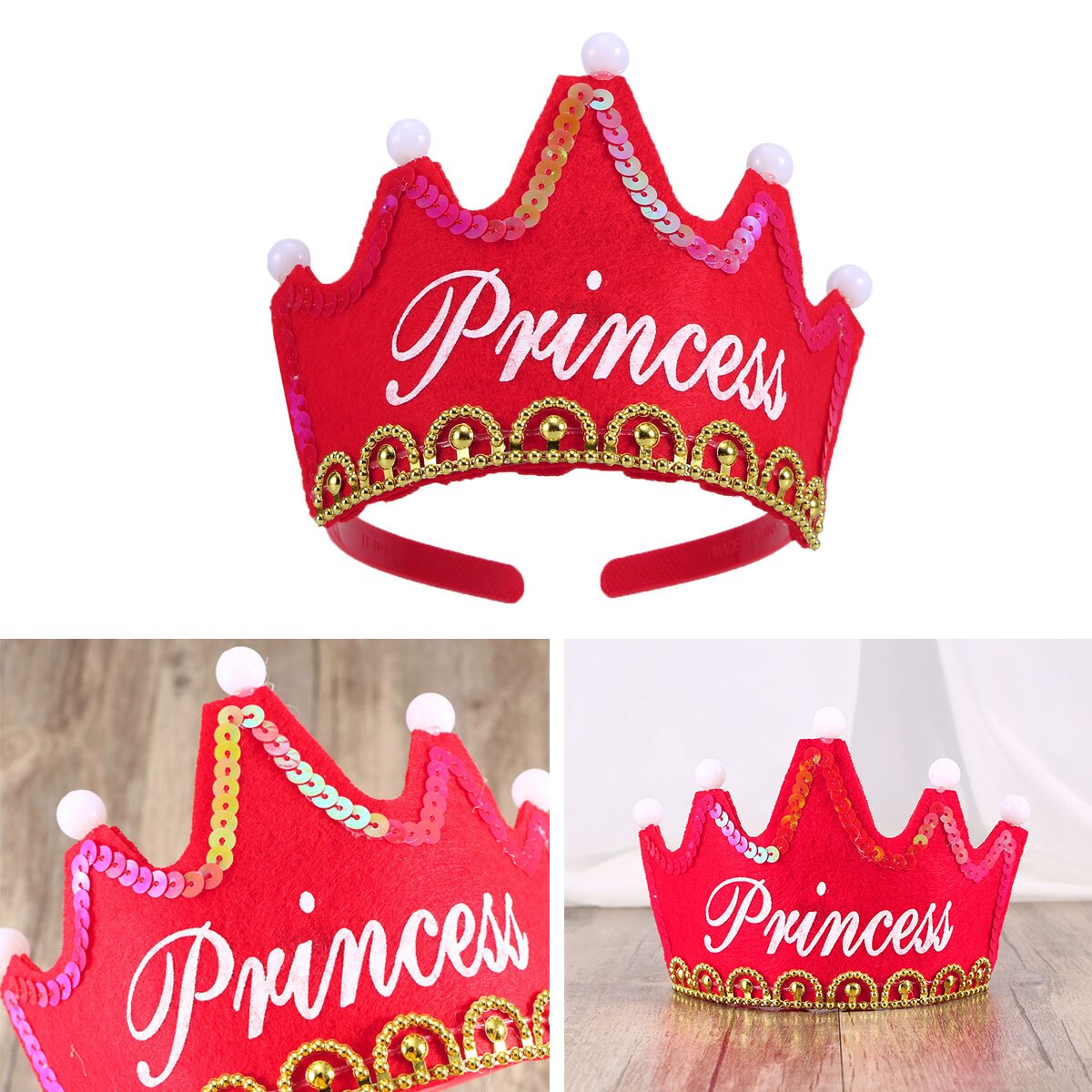 LED Light Birthday Party Hats Crown King Birthday ... – Grandado