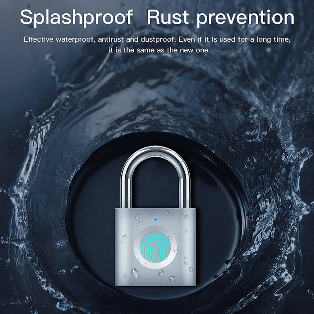 X007 Fingerprint Padlock Fingerprint Luggage Lock ... – Vicedeal
