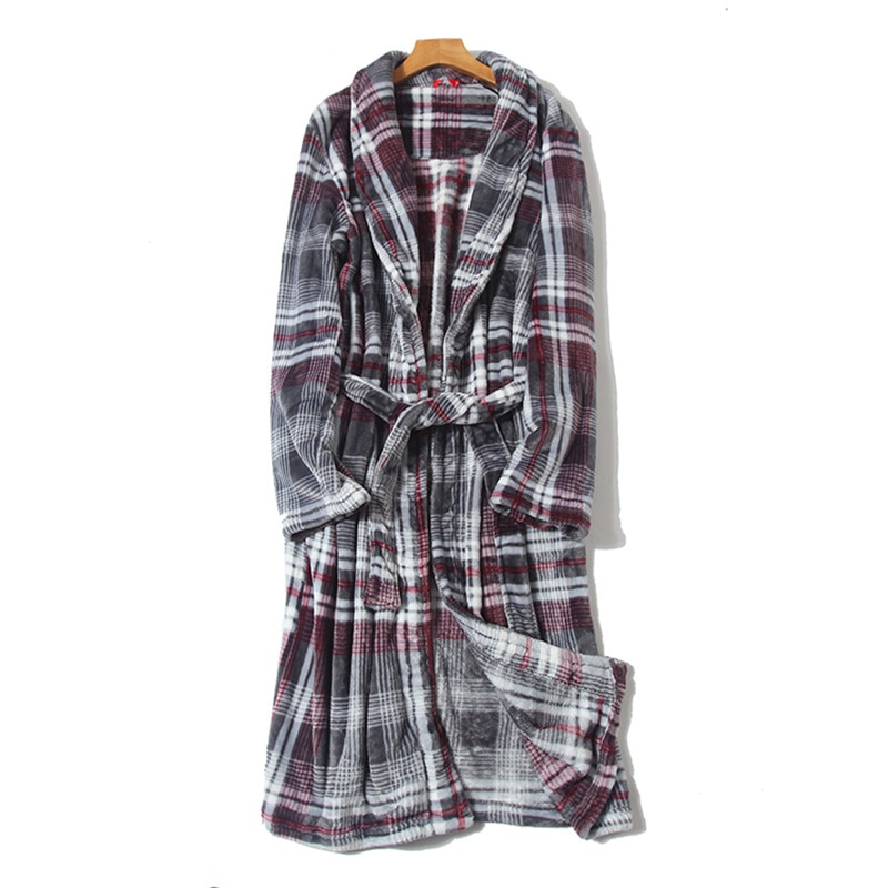Bathrobes for men Flannel robes for winter Dressin... – Grandado