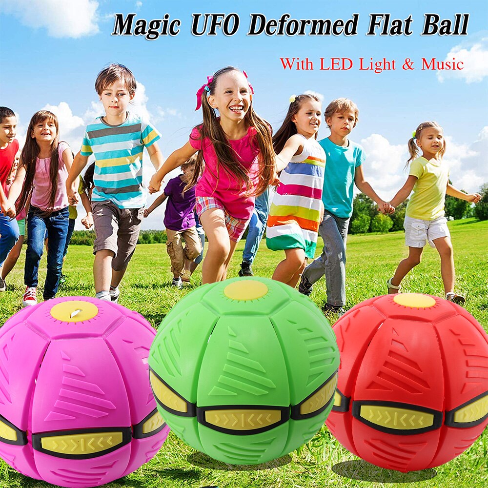 1PC Magic UFO Deformed Flat Ball Toy for Kids LED ... – Grandado