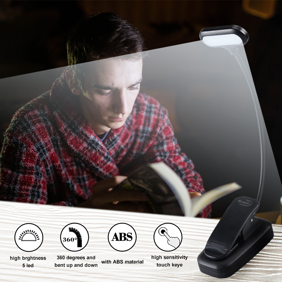 Mini LED Book Night Light Desk Lamp Eye Protection... – Grandado