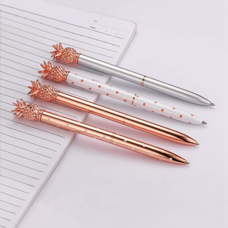 Pineapple Pens Cute Ballpoint Pens, Rose Gold Meta... – Vicedeal