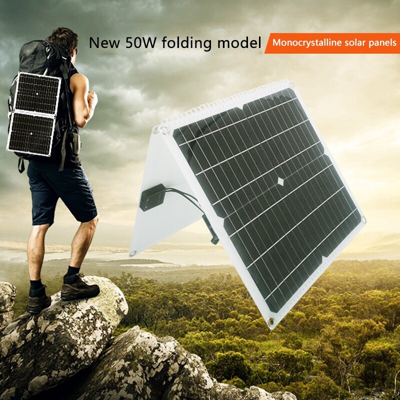50W Portable Folding Solar Panel Monocrystalline S... – Vicedeal