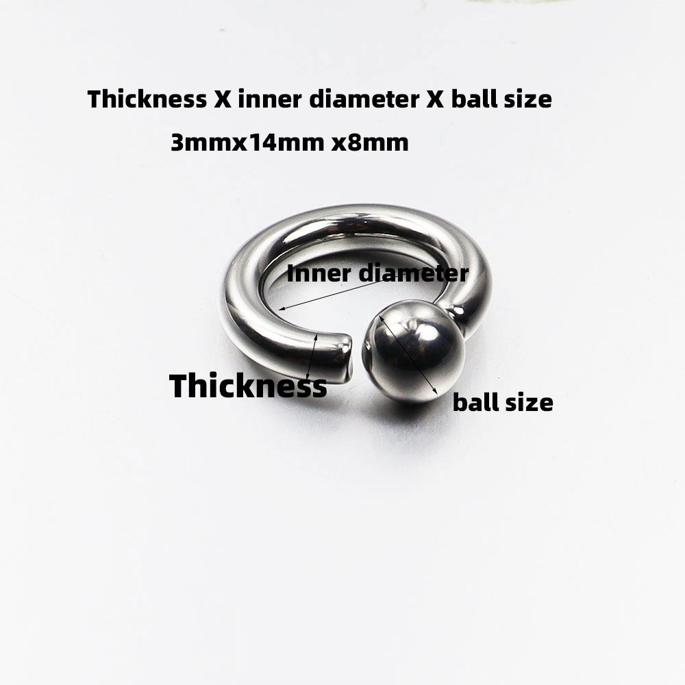 Stora rostfria pa-ringar cbr captive bead hoop rin... – Vicedeal